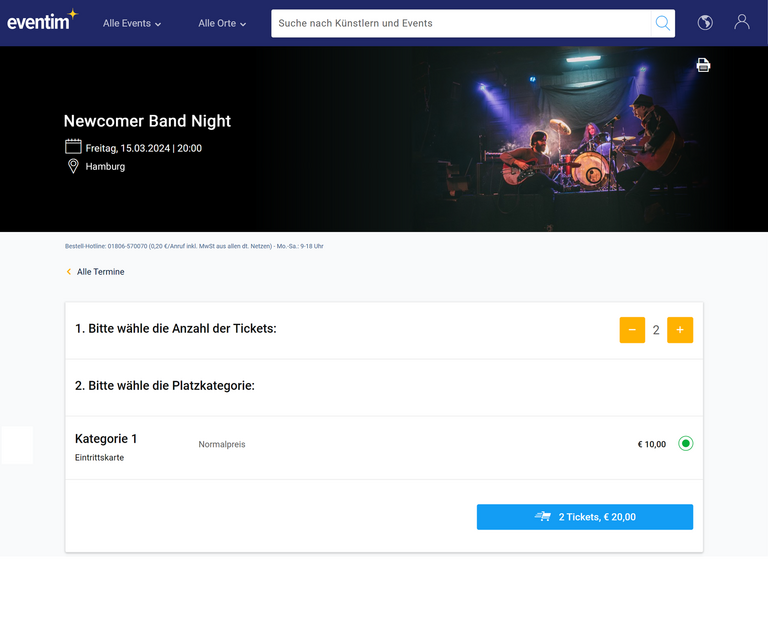 Event ticketing online: Features of oeticket.Light